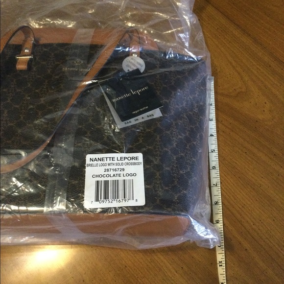 Nanette Lepore | Bags | Nanette Lenore Chocolate Logo Tote Bag And ...